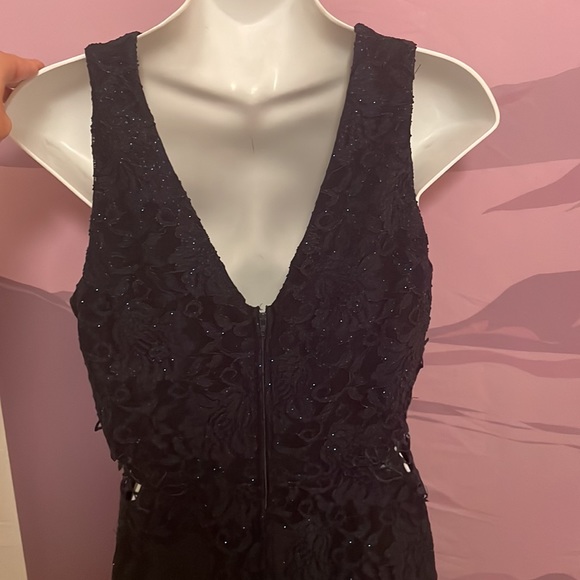 Jodi Kristopher | Dresses | Jodi Kristopher Navy Glitter Formal Long ...